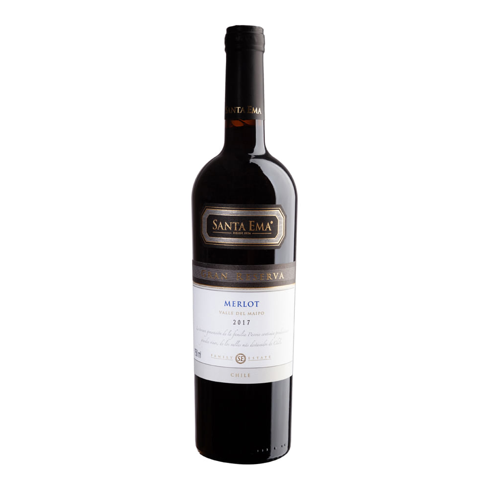 Vinho Tinto Santa Ema Gran Reserva Merlot 750ml - Casa Santa Luzia