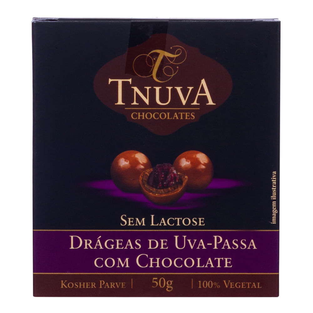 Chocolate Drágeas Tnuva Uva Passa 50g - Casa Santa Luzia