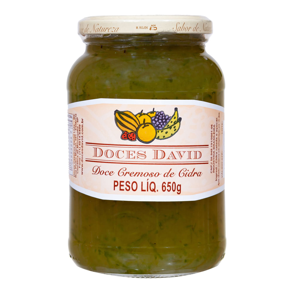 Doce Cremoso de Cidra Doces David 650g - Casa Santa Luzia