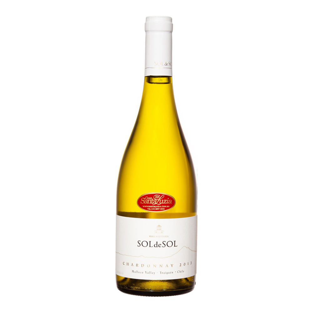 Vinho Branco Viña Aquitania Sol de Sol Chardonnay 750ml - Casa Santa Luzia