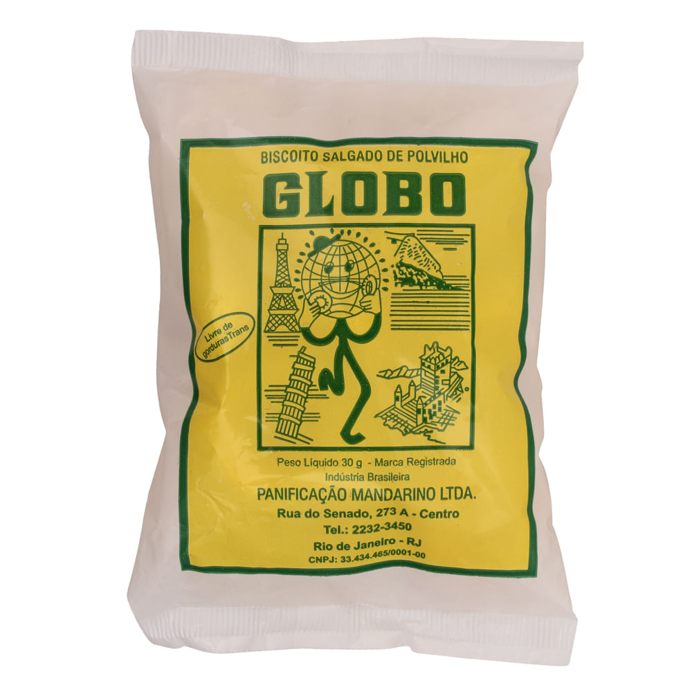Biscoito de polvilho salgado Globo 30g - Casa Santa Luzia