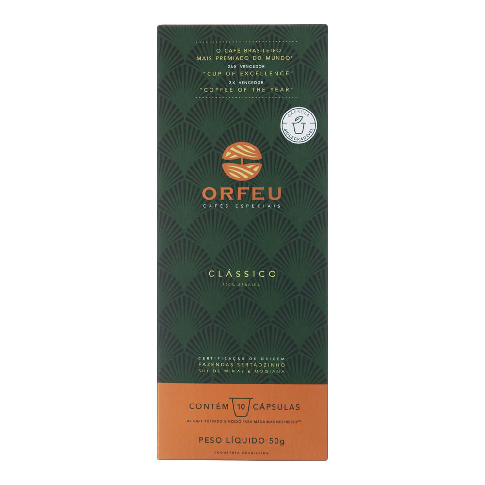 Café Orfeu Clássico Cápsulas 10 Unidades - Casa Santa Luzia