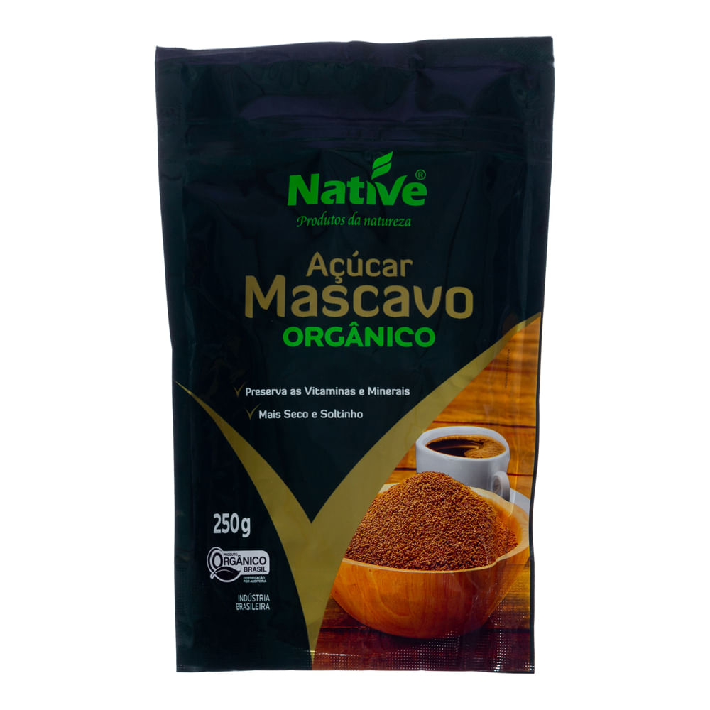 Açúcar Mascavo Orgânico Native 250g - Casa Santa Luzia
