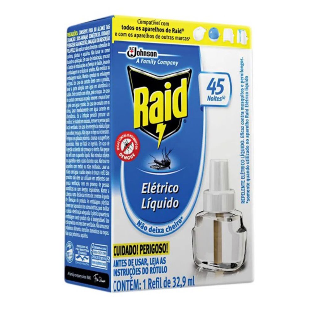 Inseticida Protector Raid 1 Refil de 32,9ml - Casa Santa Luzia