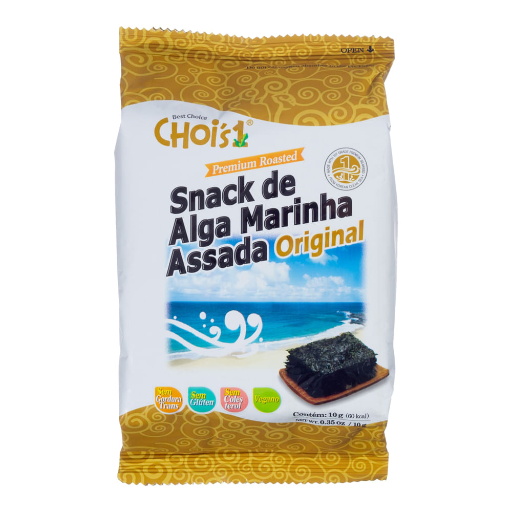Snack de Alga Marinha Assada Original Choi’s 10g - Casa Santa Luzia