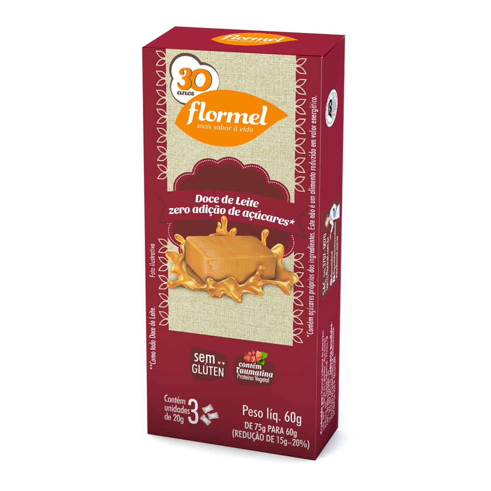 Doce De Leite Flormel Sem Açúcar 60g - Casa Santa Luzia
