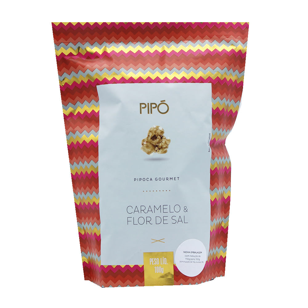 Pipoca Gourmet Caramelo e Flor de Sal Pipó 100g - Casa Santa Luzia