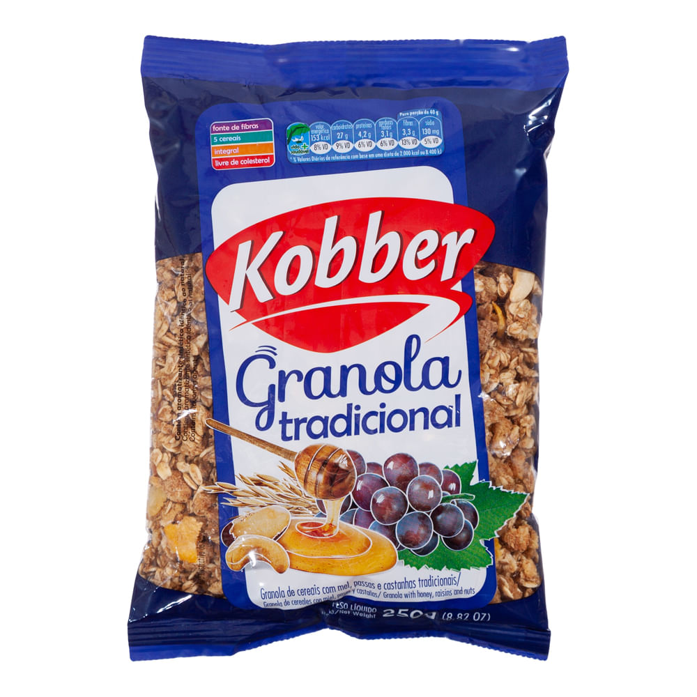 Granola de Cereais Tradicional Kobber 250g - Casa Santa Luzia