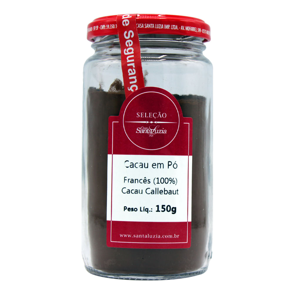 Cacau em Pó Cacao Barry Callebaut 150g - Casa Santa Luzia