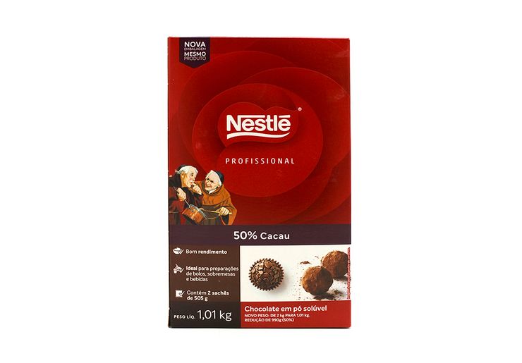 Chocolate em Pó 50% Cacau Dois Frades Nestlé 1,01Kg - Casa Santa Luzia