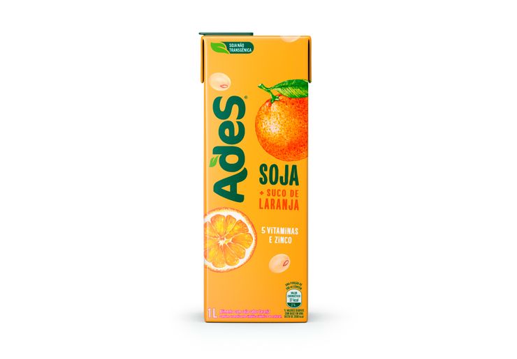 Bebida de Soja Sabor Laranja Ades 1L - Casa Santa Luzia