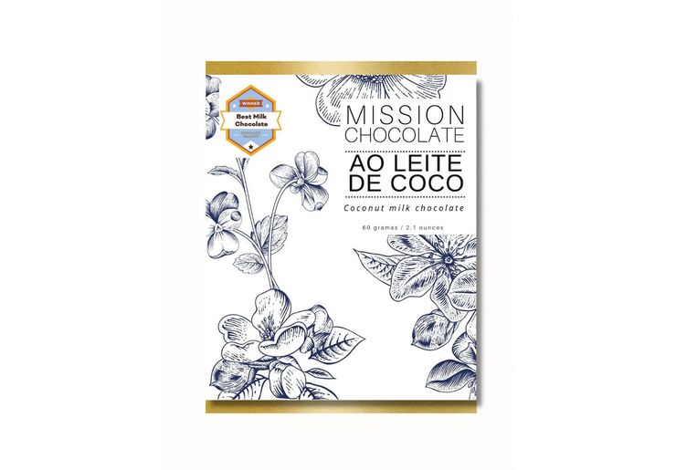 Chocolate Ao Leite de Coco Mission Chocolate 60g - Casa Santa Luzia