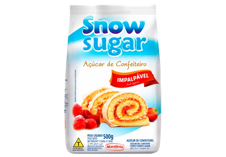 Açúcar de Confeiteiro Snow Sugar Mavalério 500g - Casa Santa Luzia