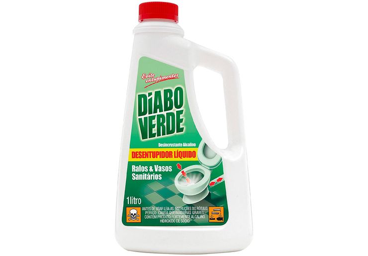 Desentupidor Líquido Diabo Verde 1L - Casa Santa Luzia