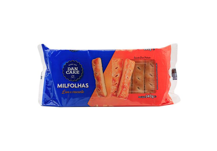 Biscoito Doce Folhado Dan Cake 140g - Casa Santa Luzia