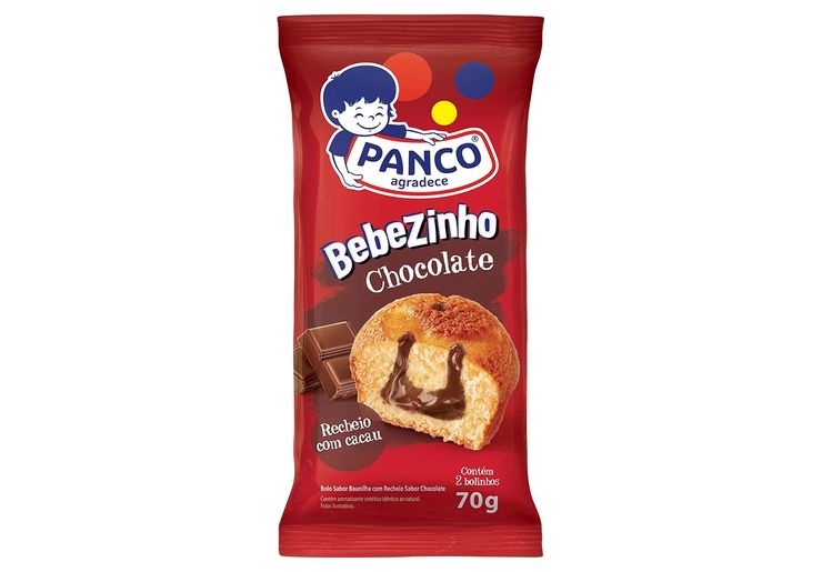 Bolo Sabor Baunilha com Recheio de Chocolate Panco 70g - Casa Santa Luzia