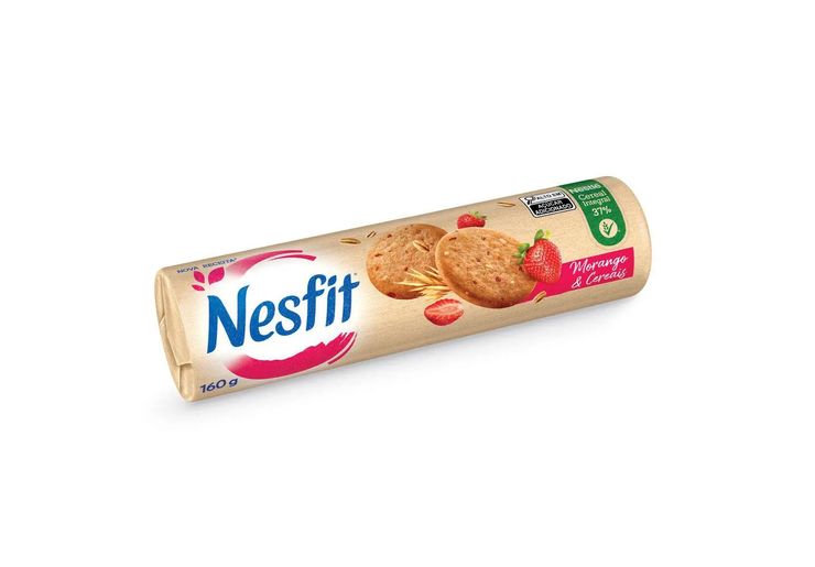 Biscoito Integral Morango e Cereais Nesfit 160g - Casa Santa Luzia