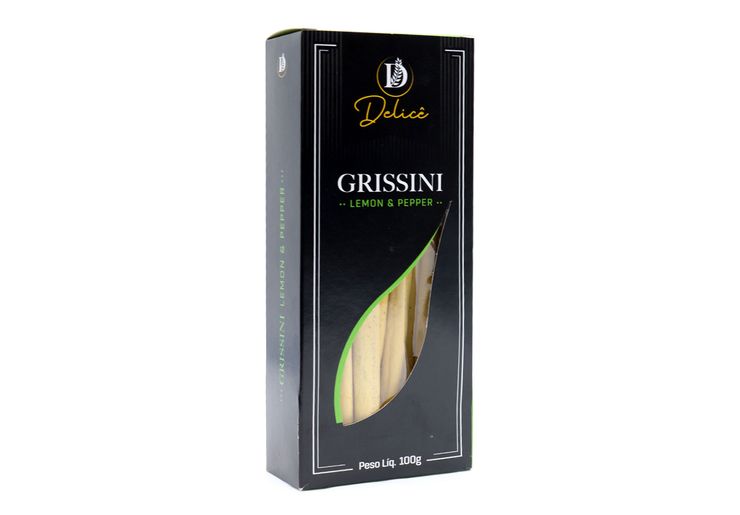 Biscoito Grissini Lemon & Pepper Delicê 100g - Casa Santa Luzia