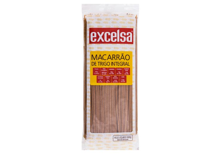 Macarrão Integral Excelsa 500g - Casa Santa Luzia